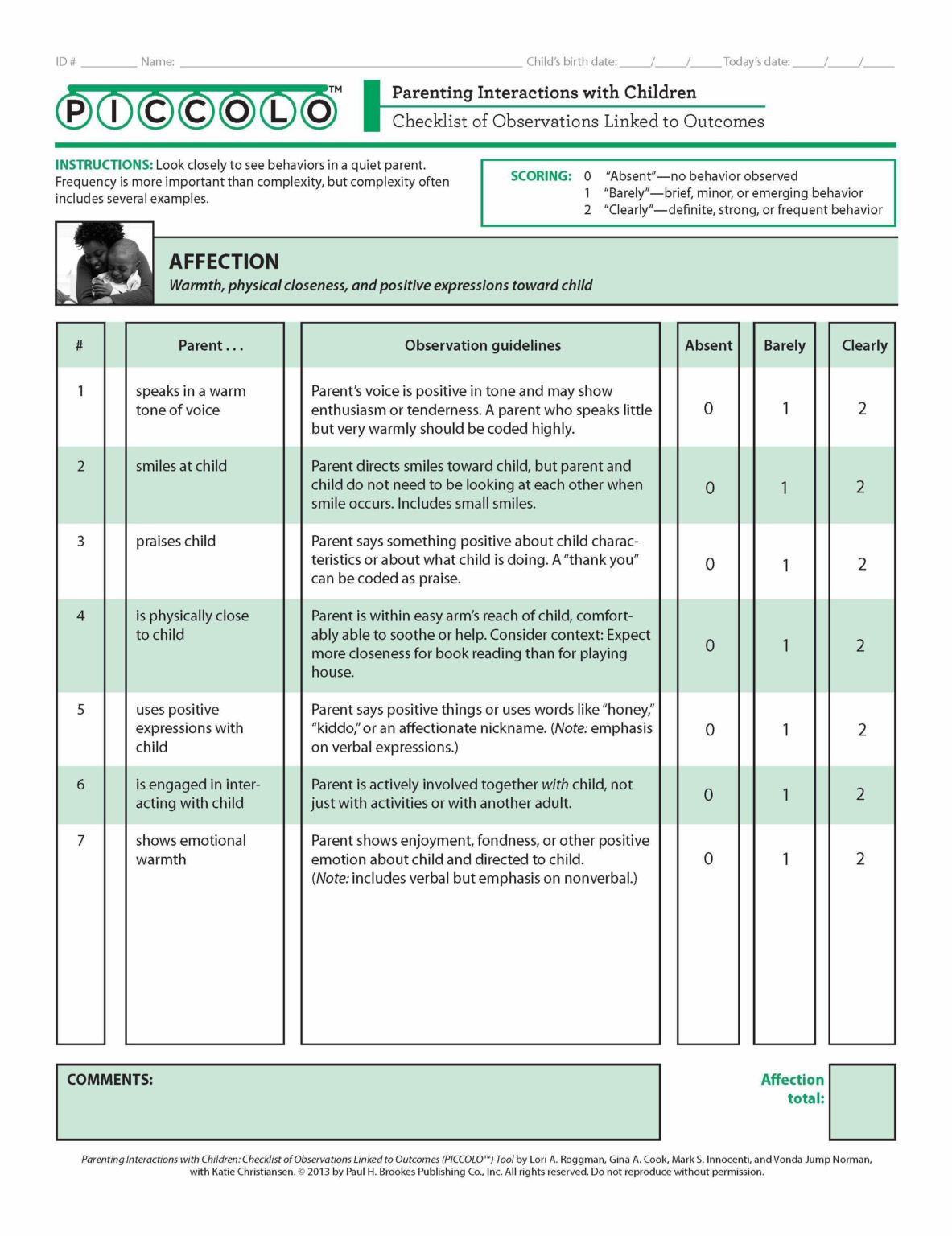 Using PICCOLO with Babies and Preschoolers | Brookes Publishing Co.