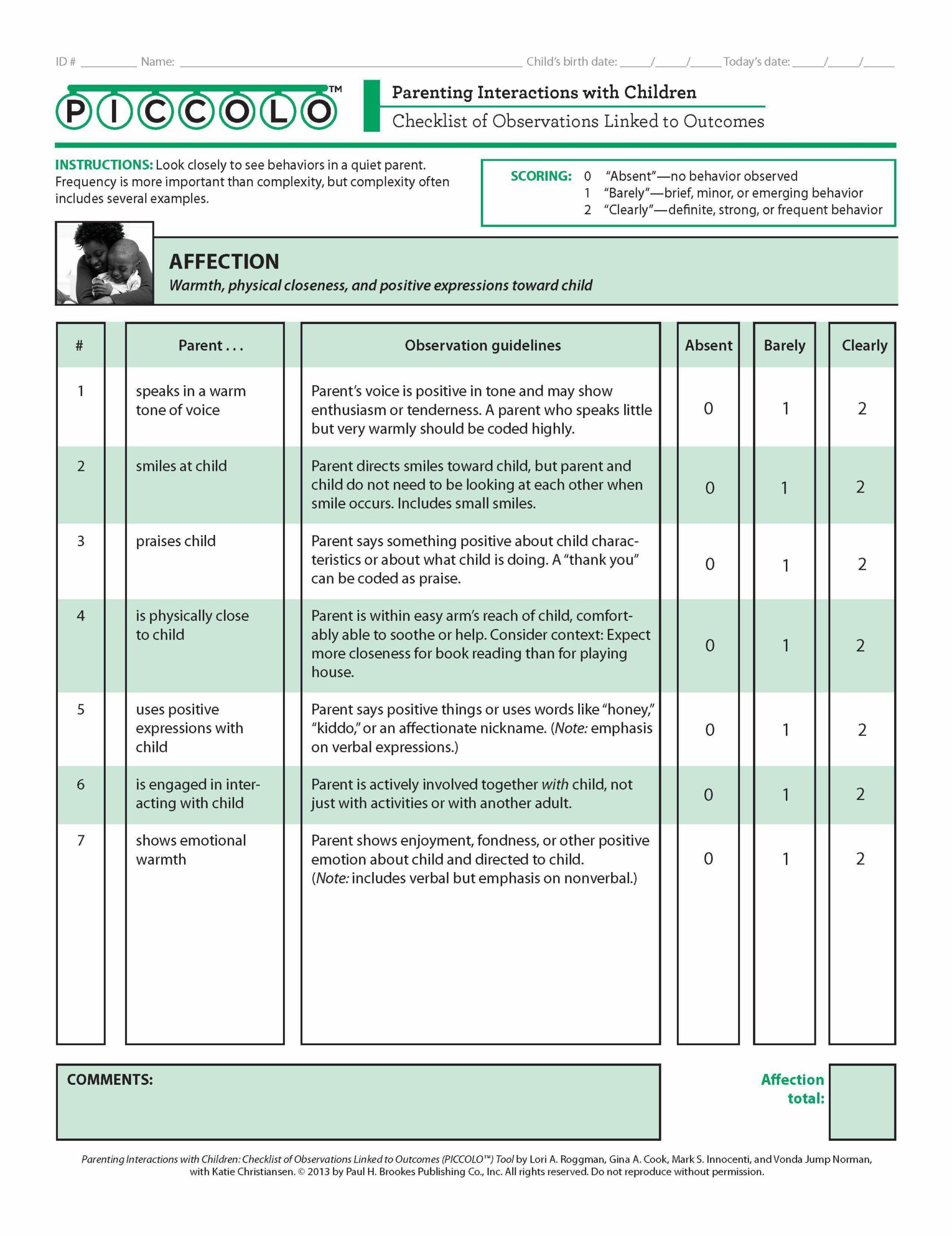 Using PICCOLO with Babies and Preschoolers | Brookes Publishing Co.